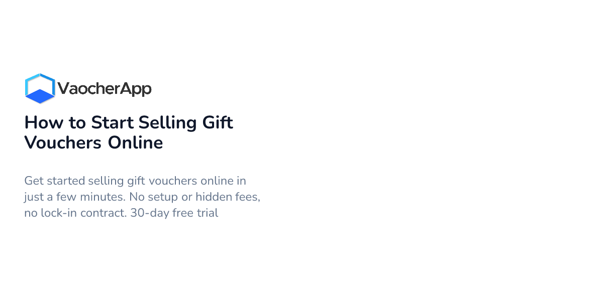 How to Start Selling Gift Vouchers Online | VaocherApp
