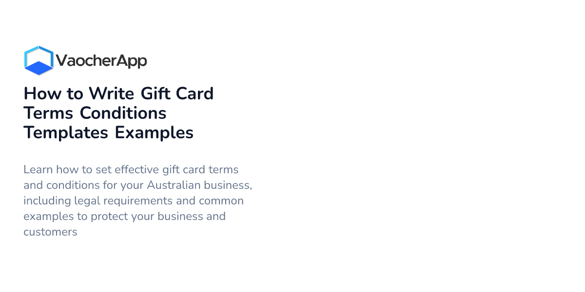 How to Write Gift Card Terms Conditions Templates Examples | VaocherApp