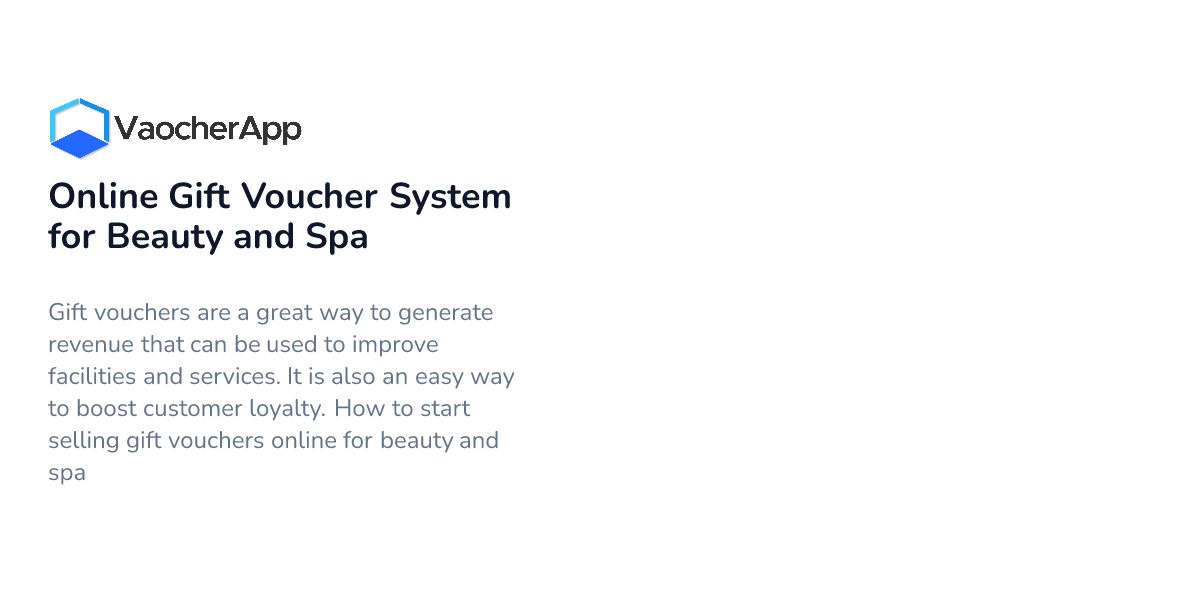 Online Gift Voucher System for Beauty and Spa | VaocherApp