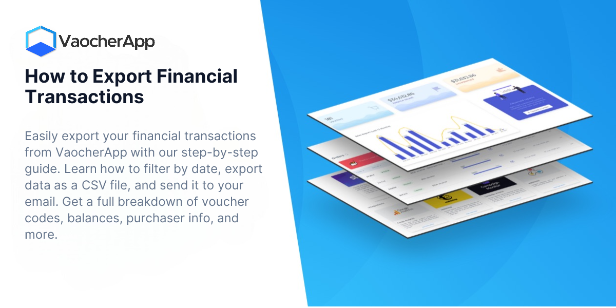 How to Export Financial Transactions | VaocherApp
